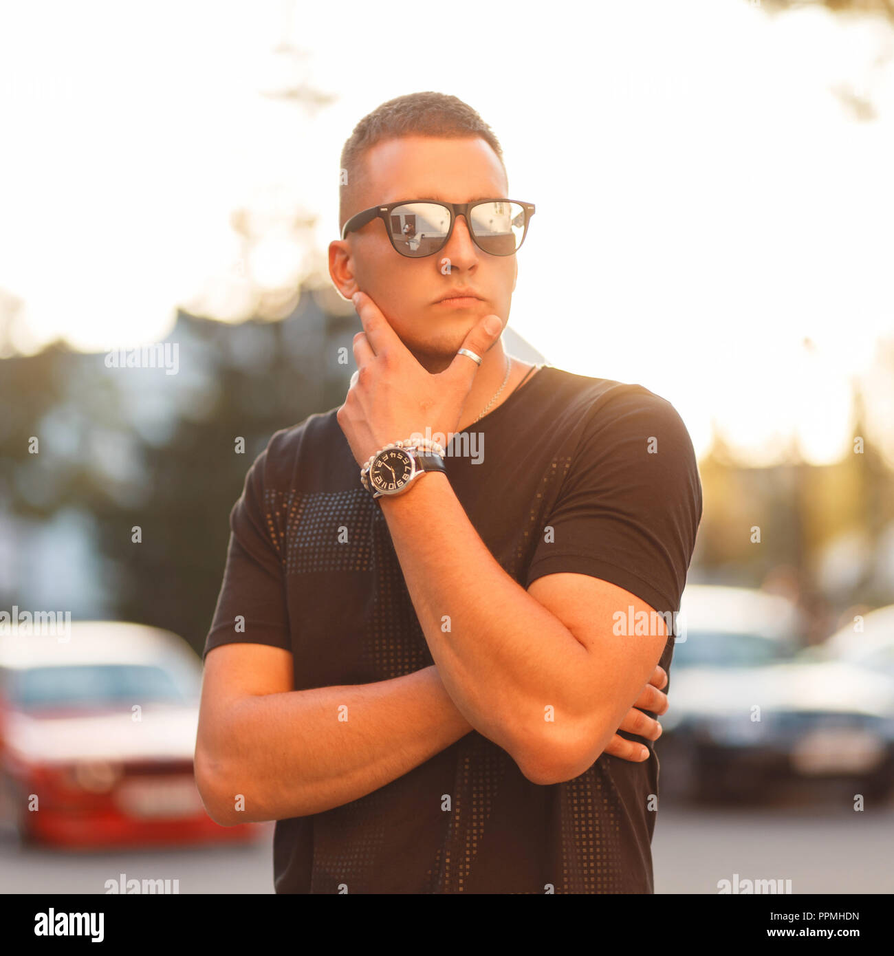 Male models on beach hi-res stock photography and images - Alamy