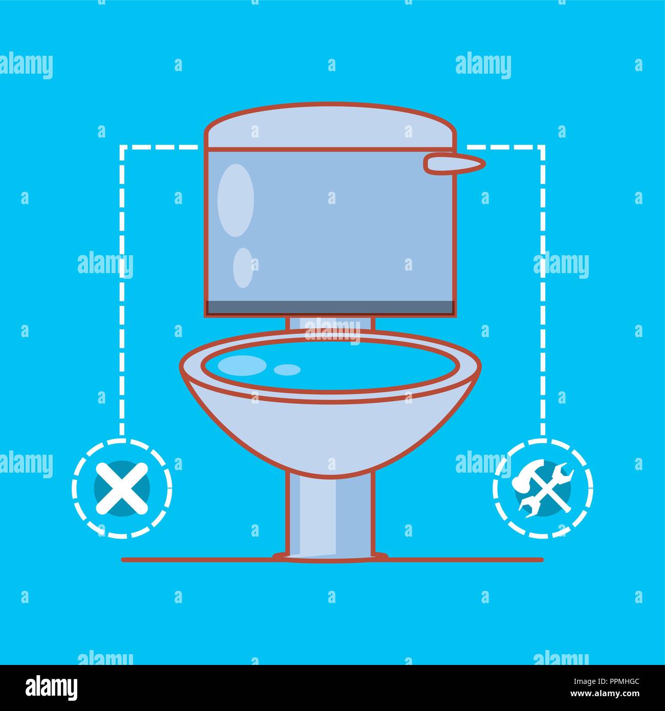 Toilet home repair icons hi-res stock photography and images - Alamy