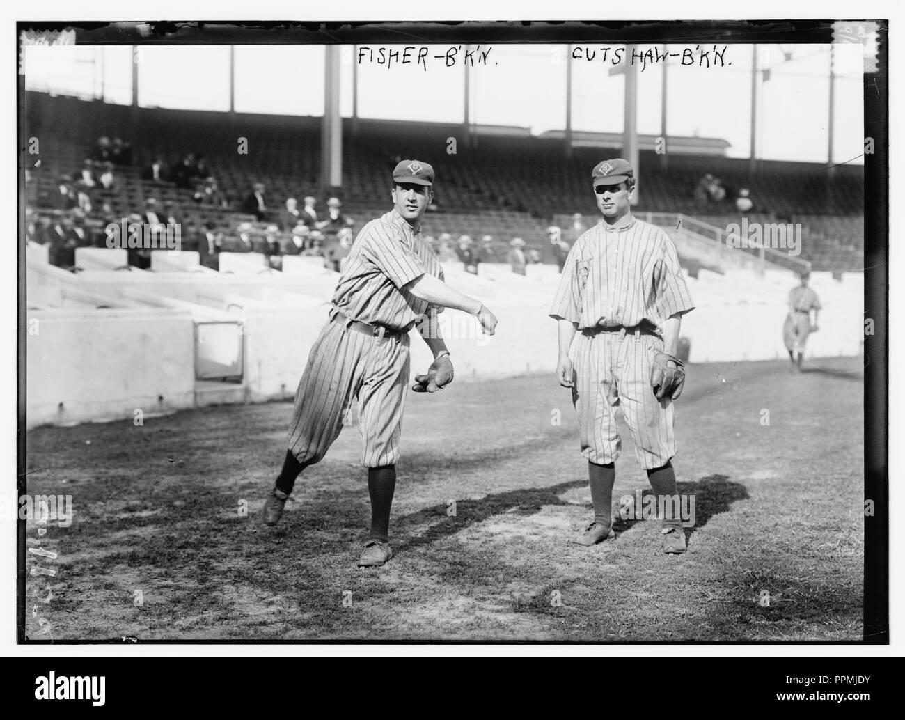 Bob Fisher & George Cutshaw, Brooklyn NL, at the Polo Grounds, NY ...