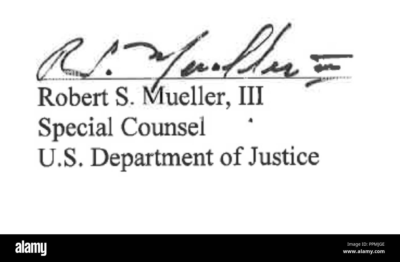 Bob Mueller signature Stock Photo - Alamy