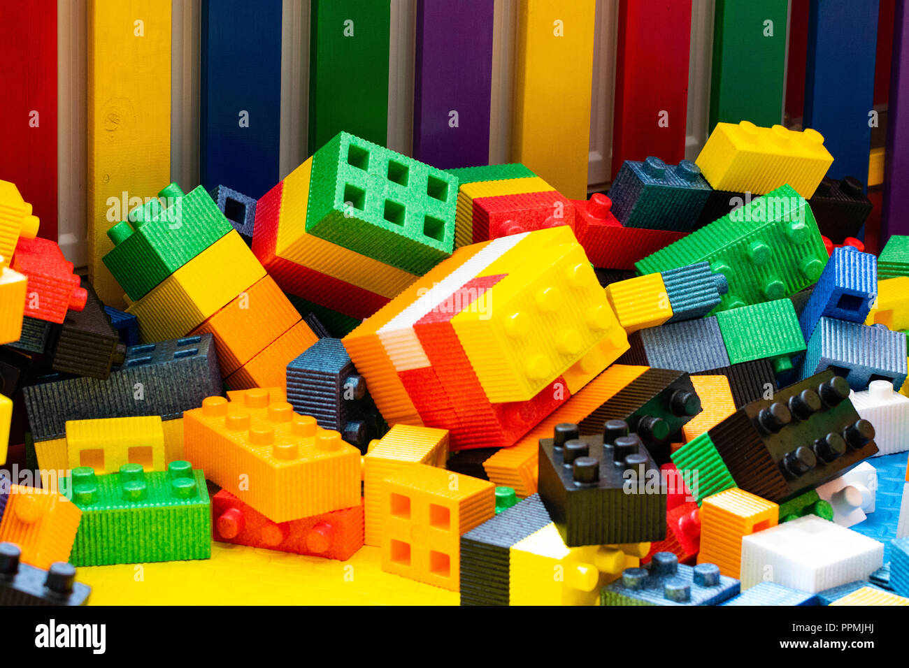 children's cubes,designer chaotically scattered, background, figures ...