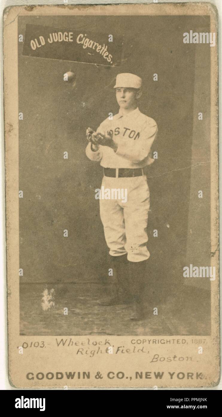 Bobby Wheelock, Boston Beaneaters, baseball card portrait Stock Photo ...