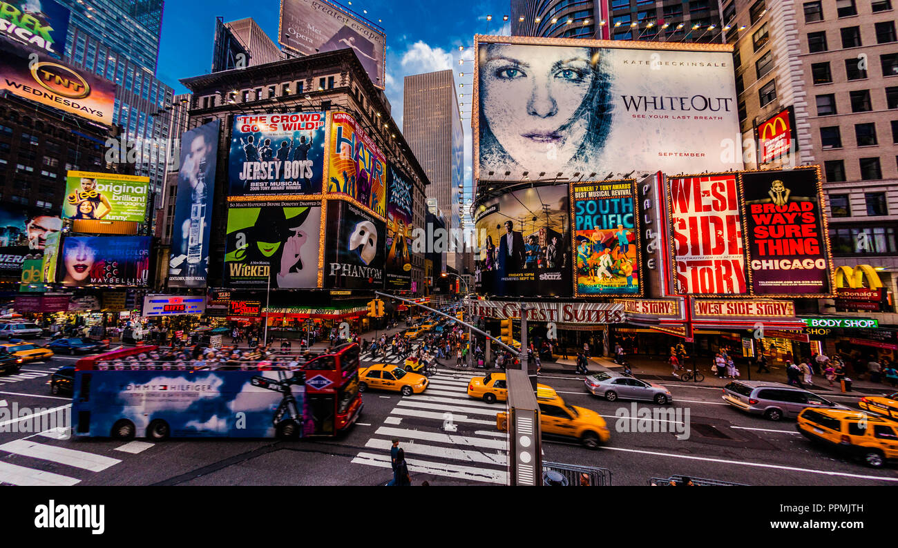 Times Square Theater District Manhattan New York, New York, USA Stock ...