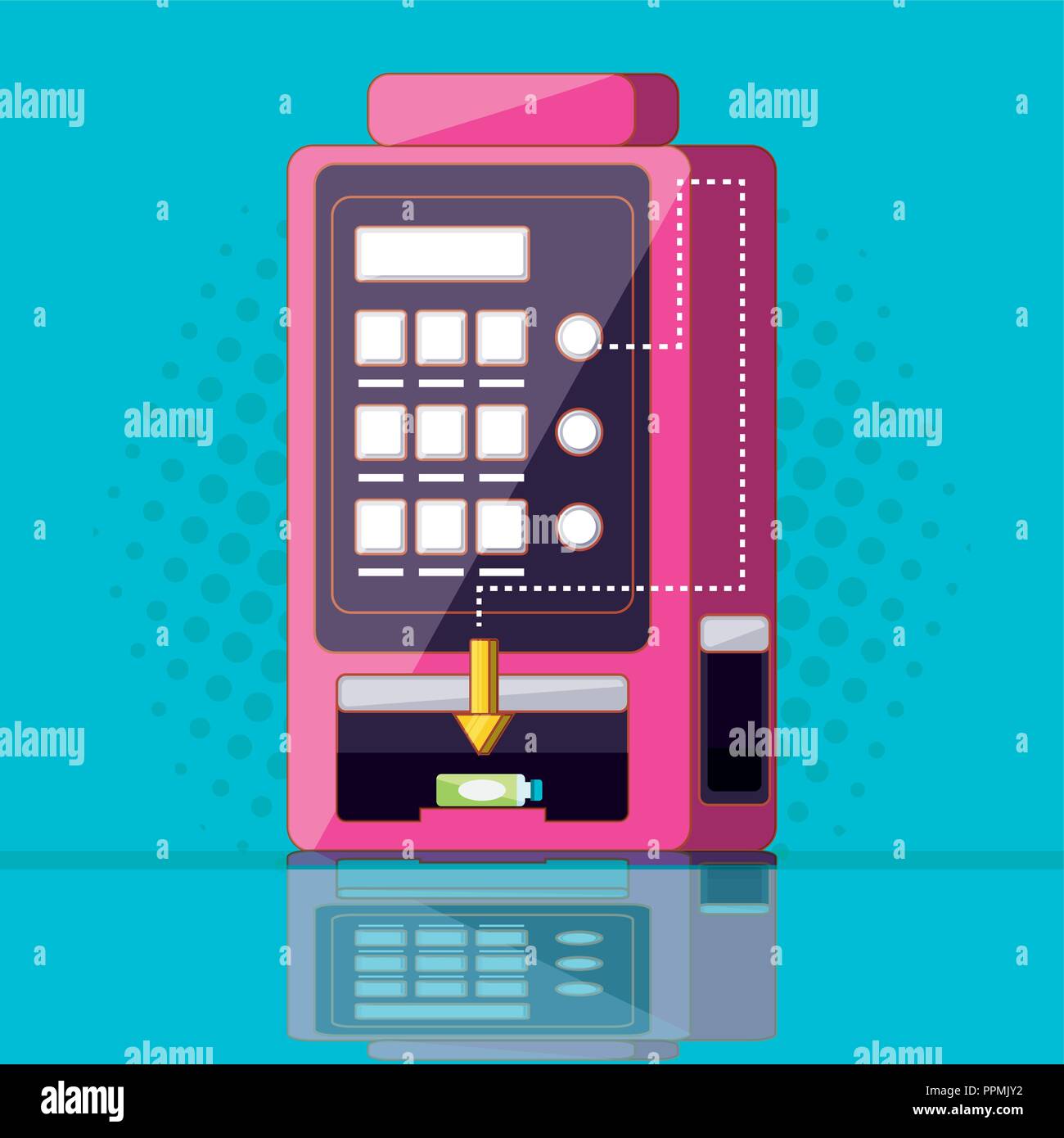 dispenser of beverage machine electronic vector illustration design ...