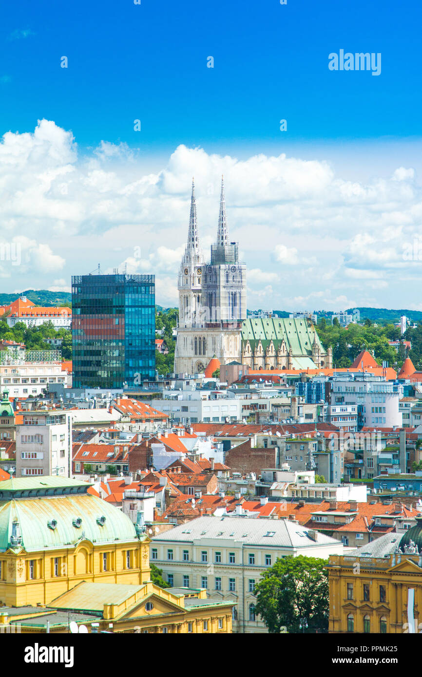 Aerial view on zagreb downtown hi-res stock photography and images - Alamy