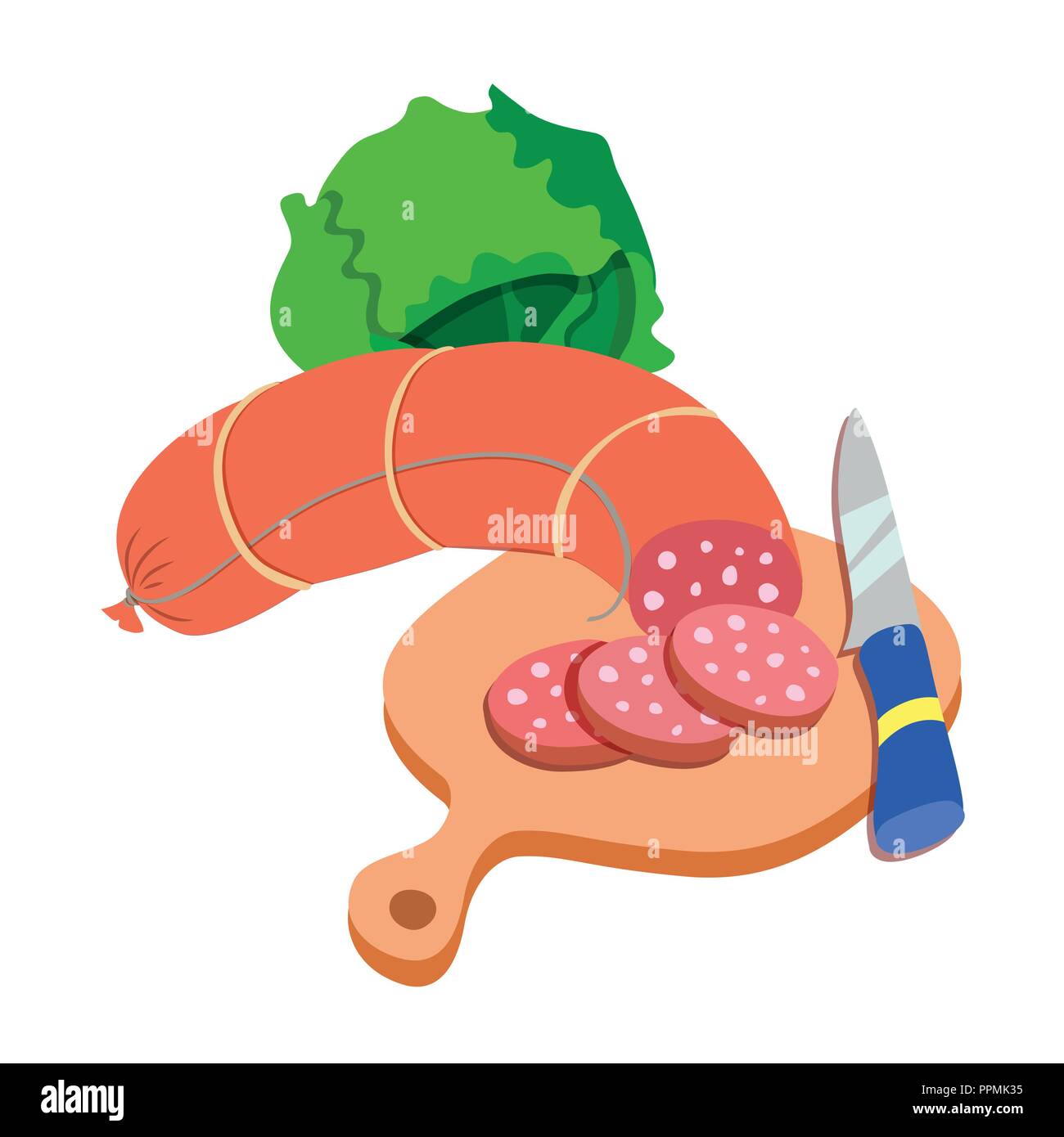 Vector illustration of sausage Stock Vector Image & Art - Alamy