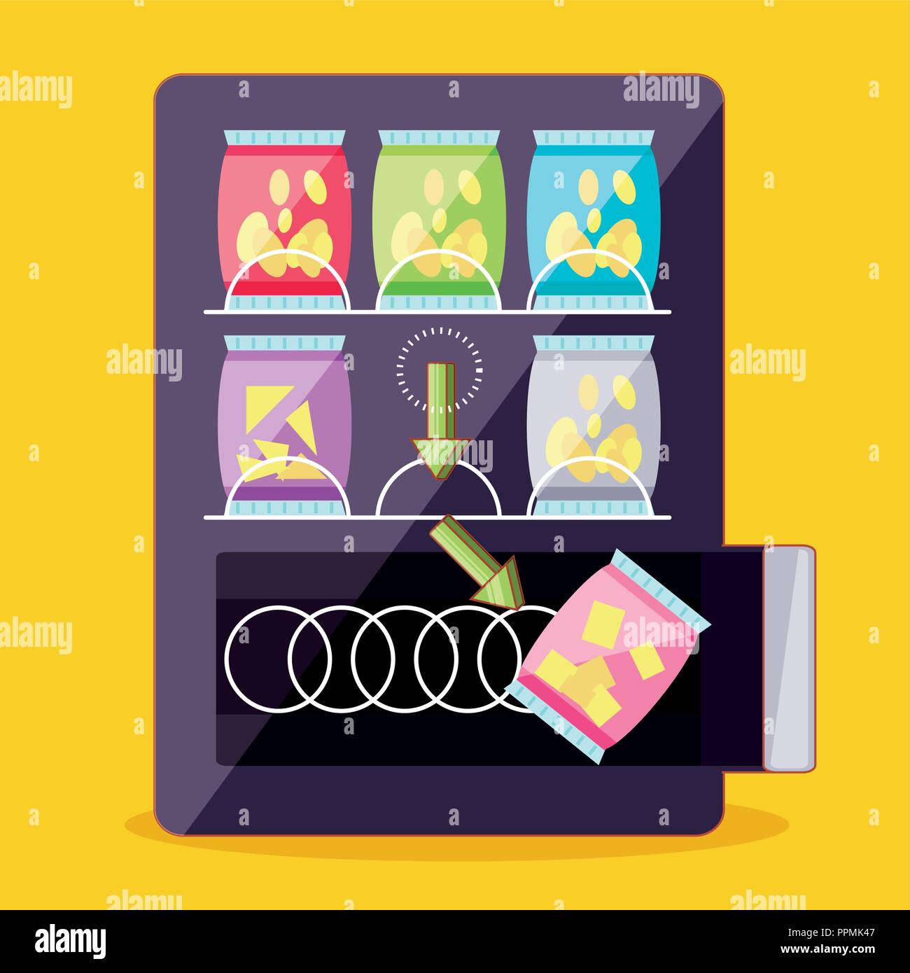 dispenser of chips machine electronic vector illustration design Stock ...