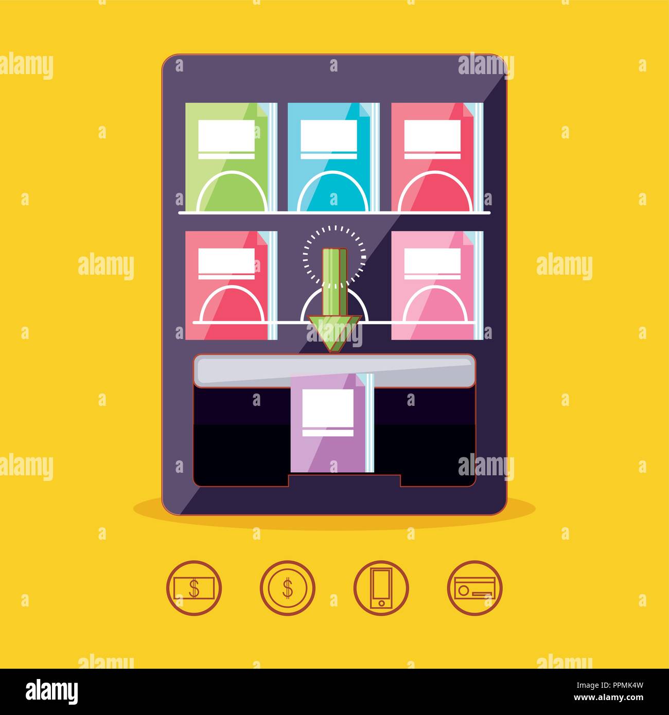 dispenser of notebook machine electronic vector illustration design ...