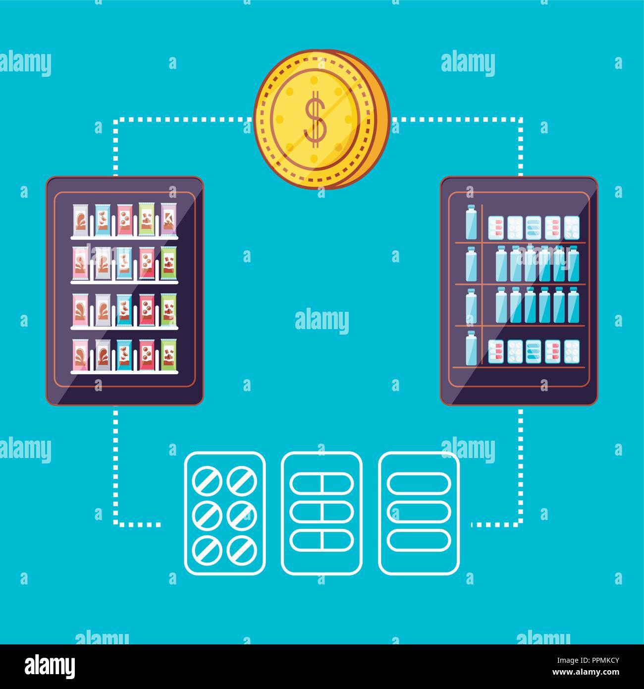 Automatic dispensers Stock Vector Images - Alamy