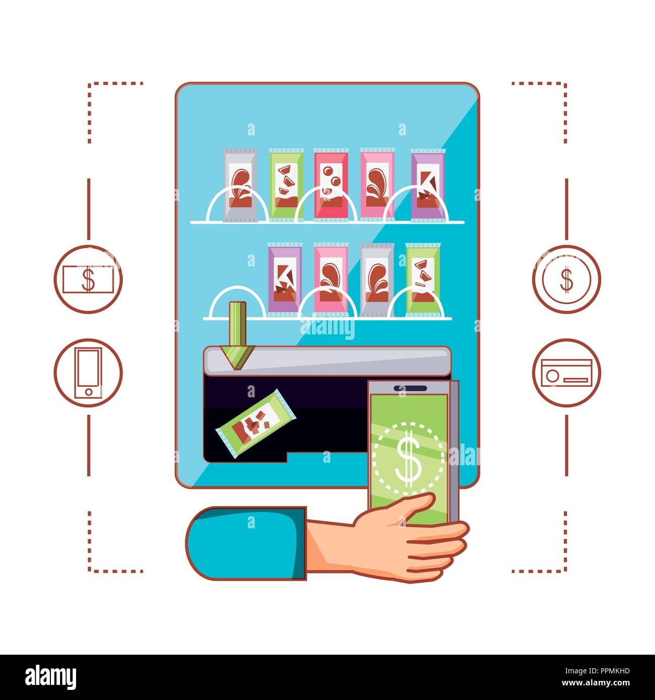 Chocolate vending machine Cut Out Stock Images & Pictures - Alamy