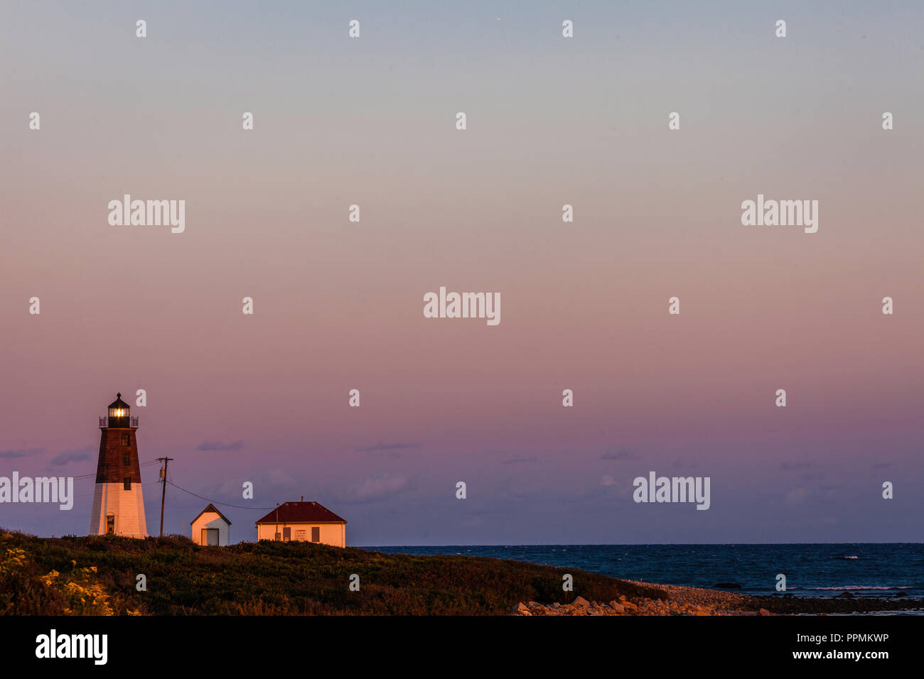 Point Judith Lighthouse Narragansett, Rhode Island, USA Stock Photo - Alamy