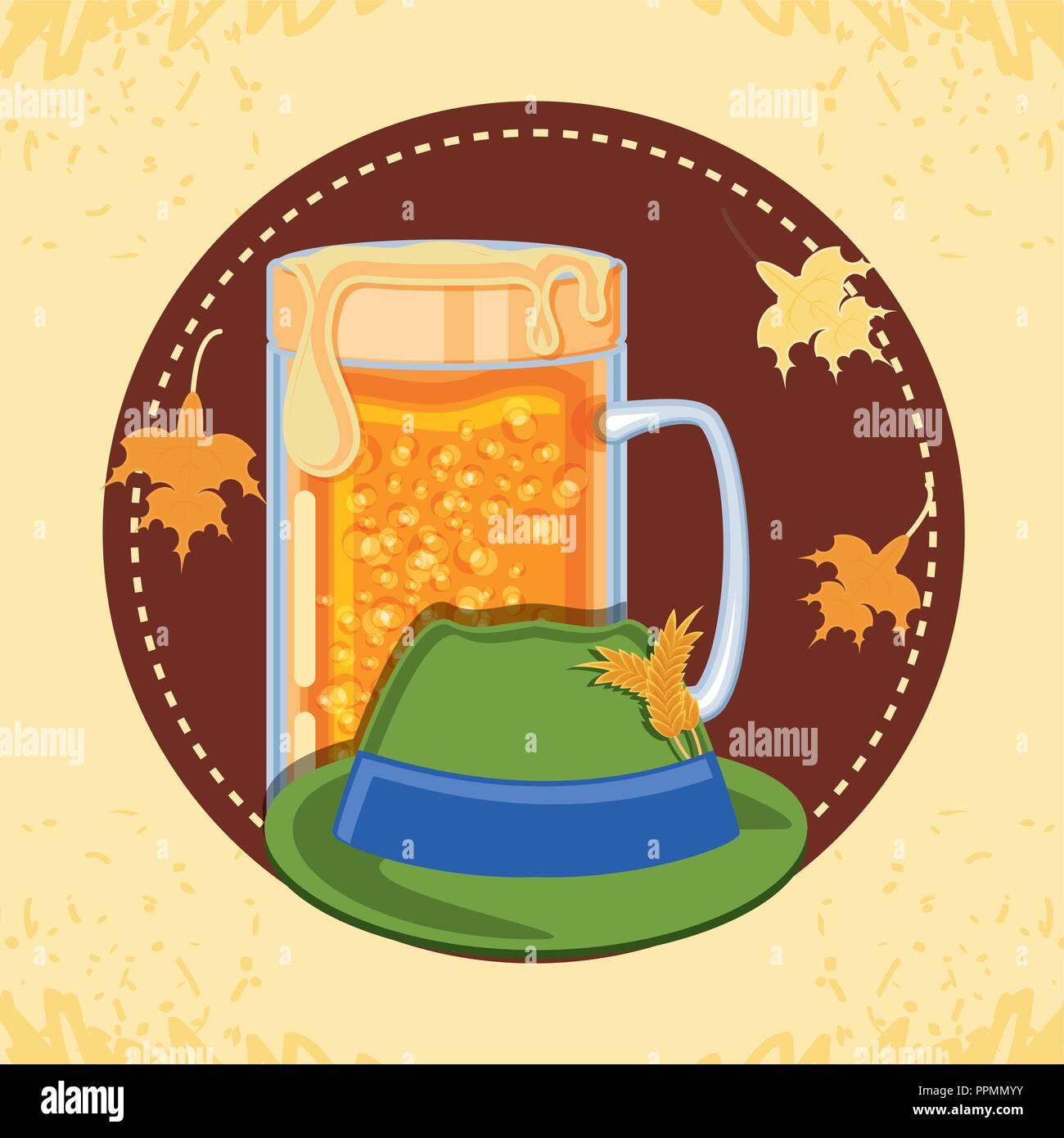 jar beer oktoberfest celebration vector illustration design Stock ...