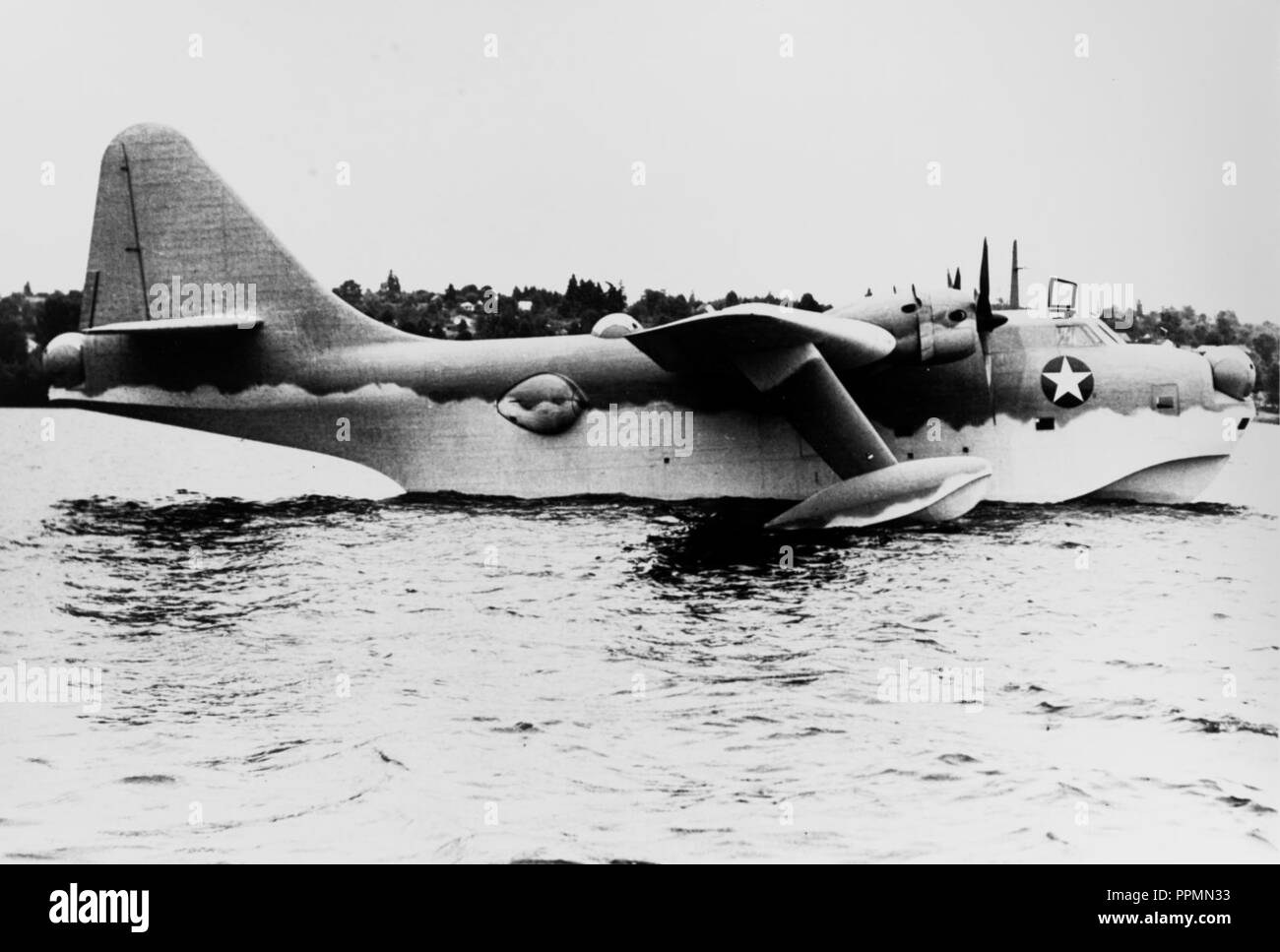 Boeing XPBB-1 Sea Ranger on Lake Washington in July 1942 Stock Photo ...