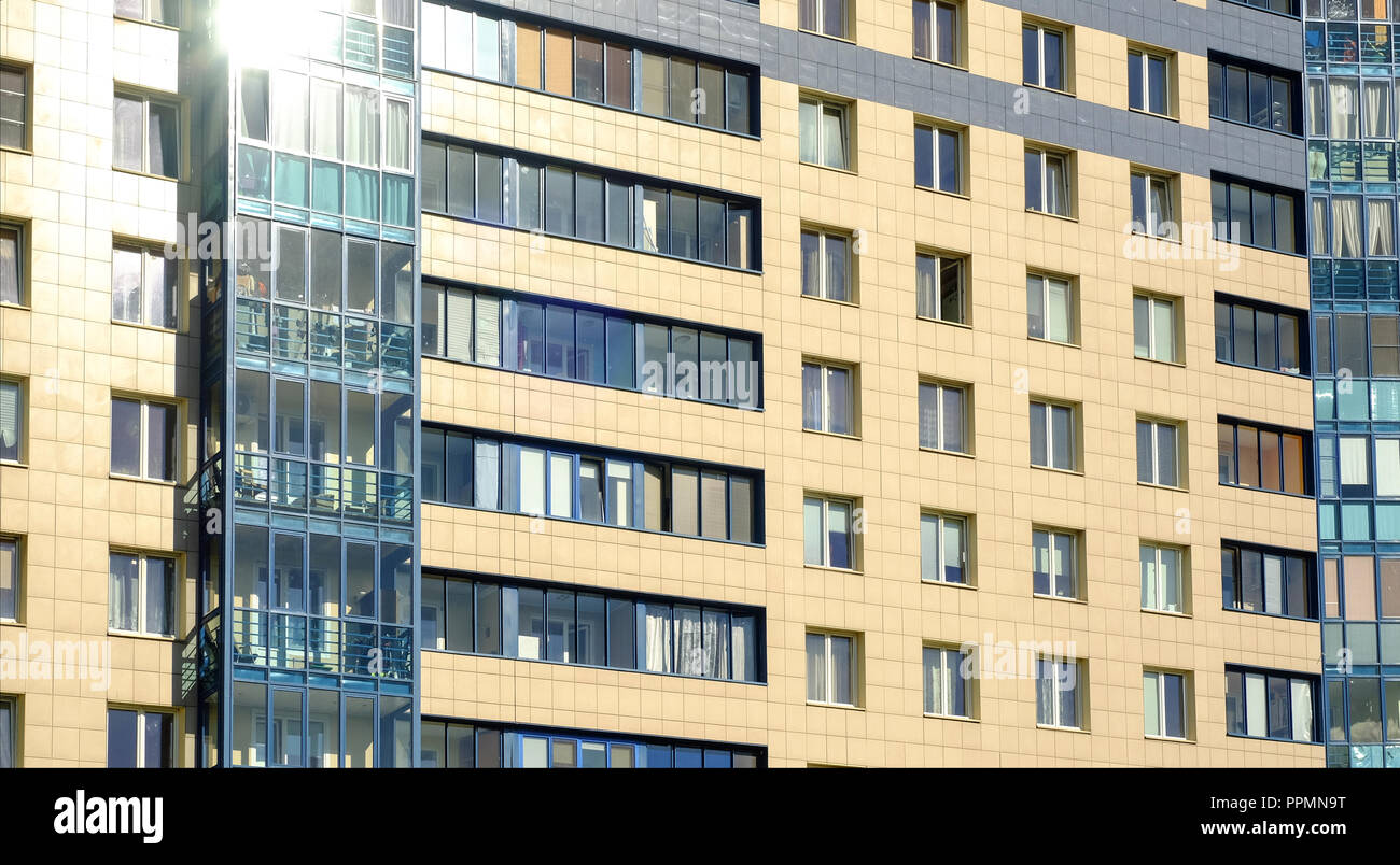 Facades of skyscrapers, close-up. texture of a high-rise building Stock ...
