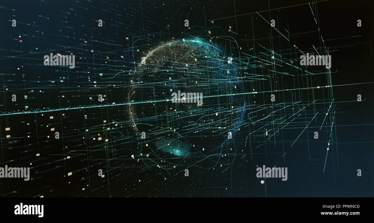 Digital data earth background Stock Photo - Alamy