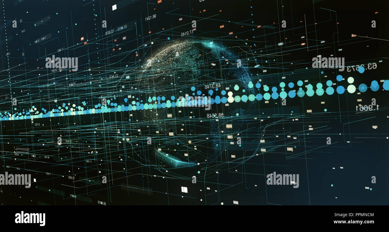 Digital data earth background Stock Photo - Alamy