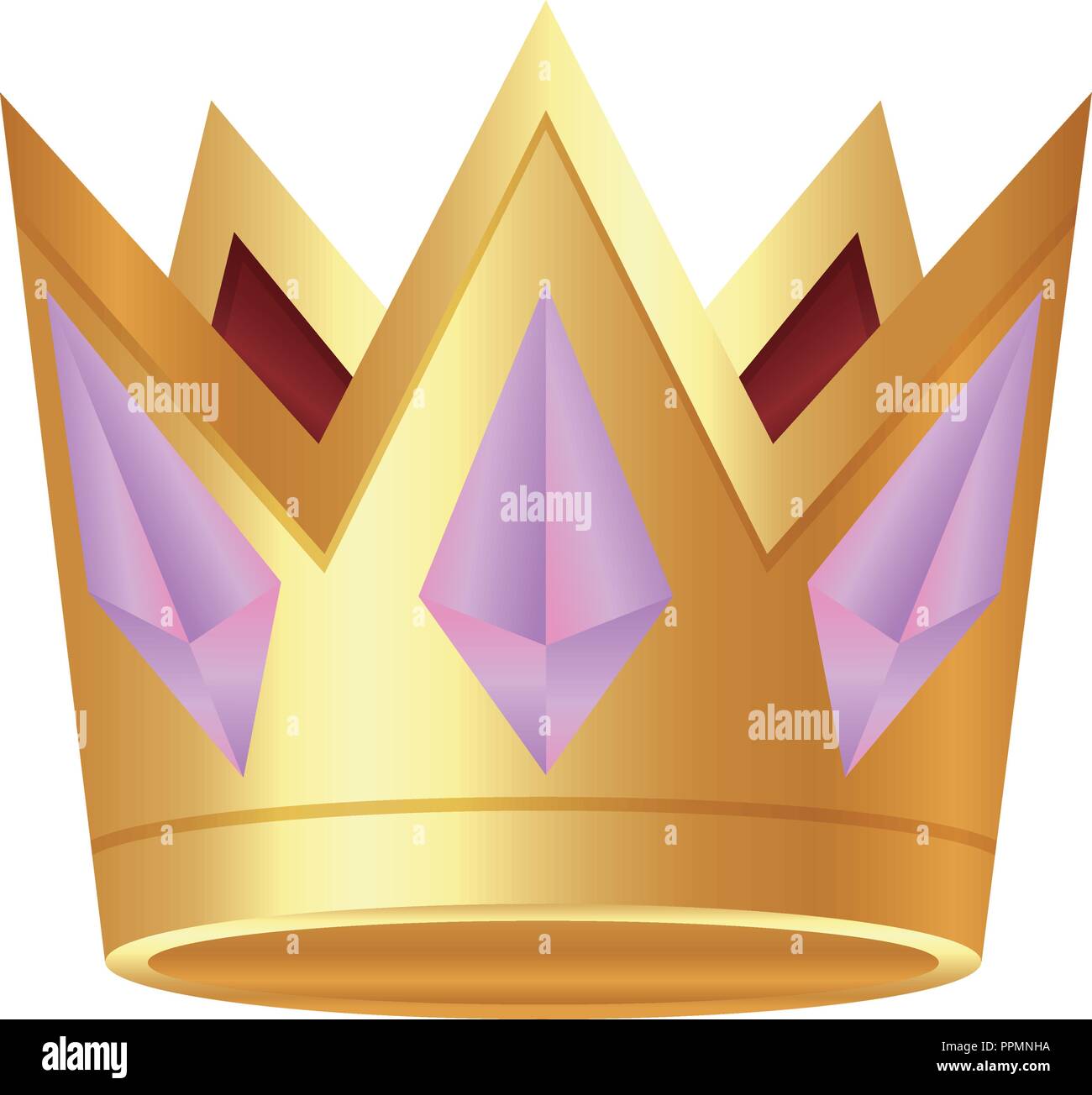 golden crown jewelry gems luxury vector illustration Stock Vector Image ...