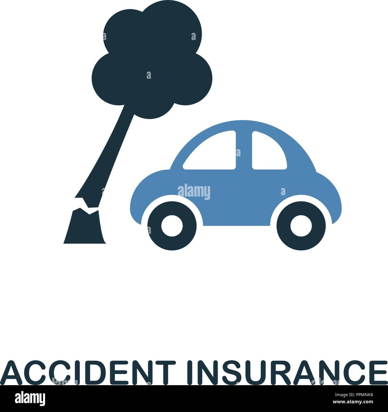 Accident Insurance icon in two color design. Line style icon from ...