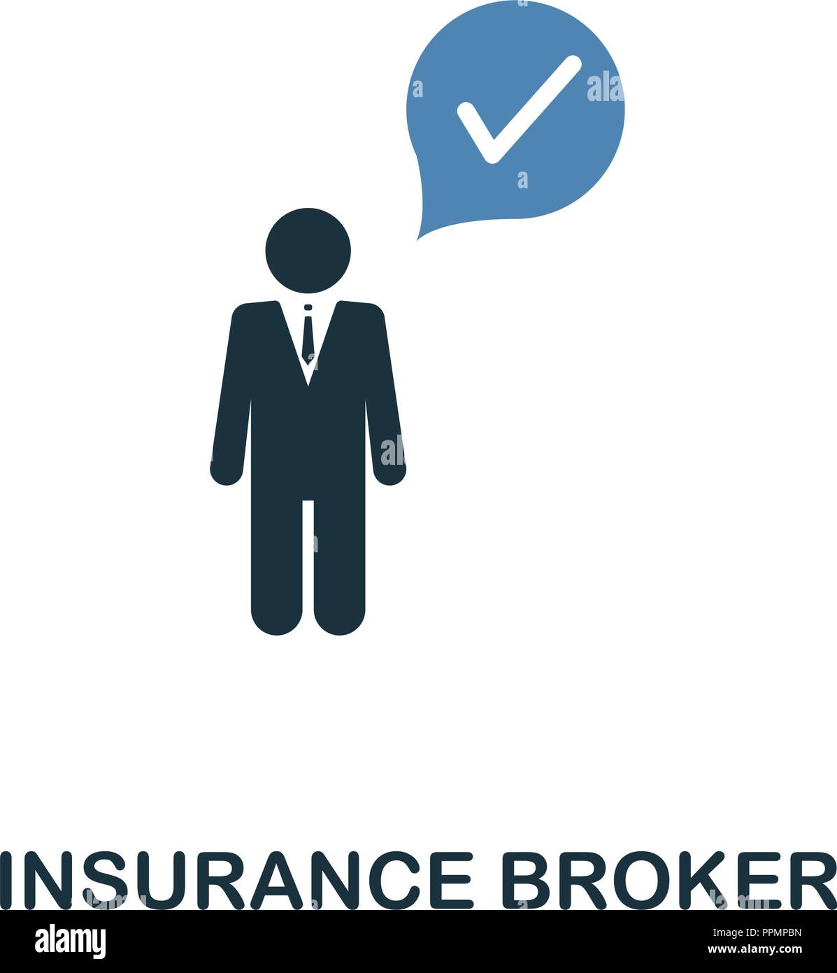 Insurance Broker icon in two color design. Line style icon from ...