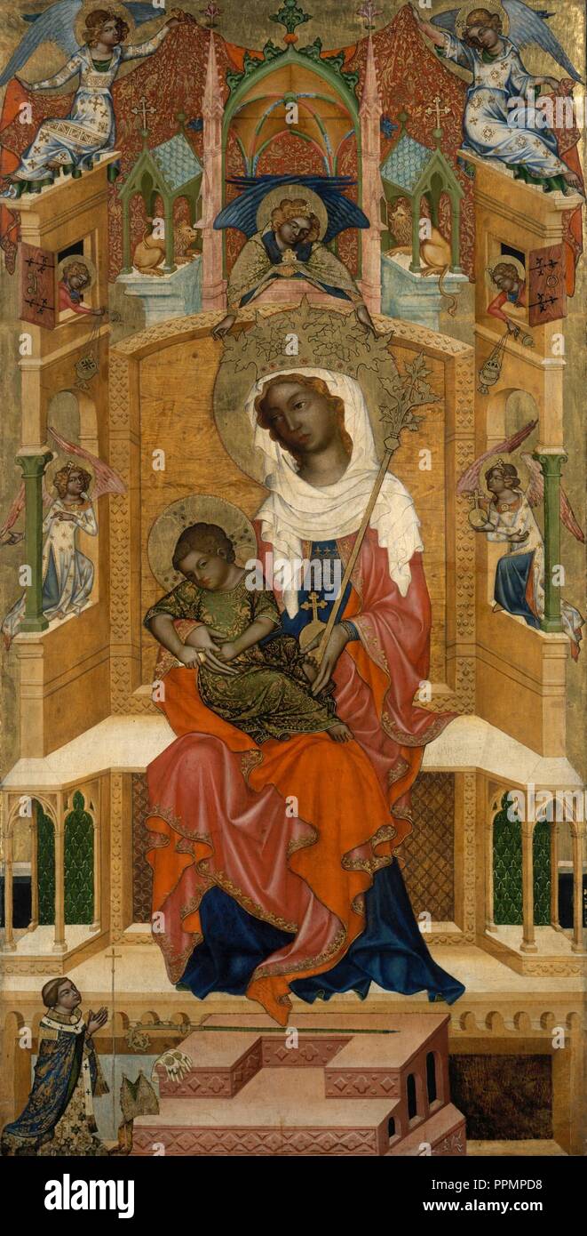 Bohemian Master - Thronende Maria mit dem Kind (Glatzer Madonna Stock ...