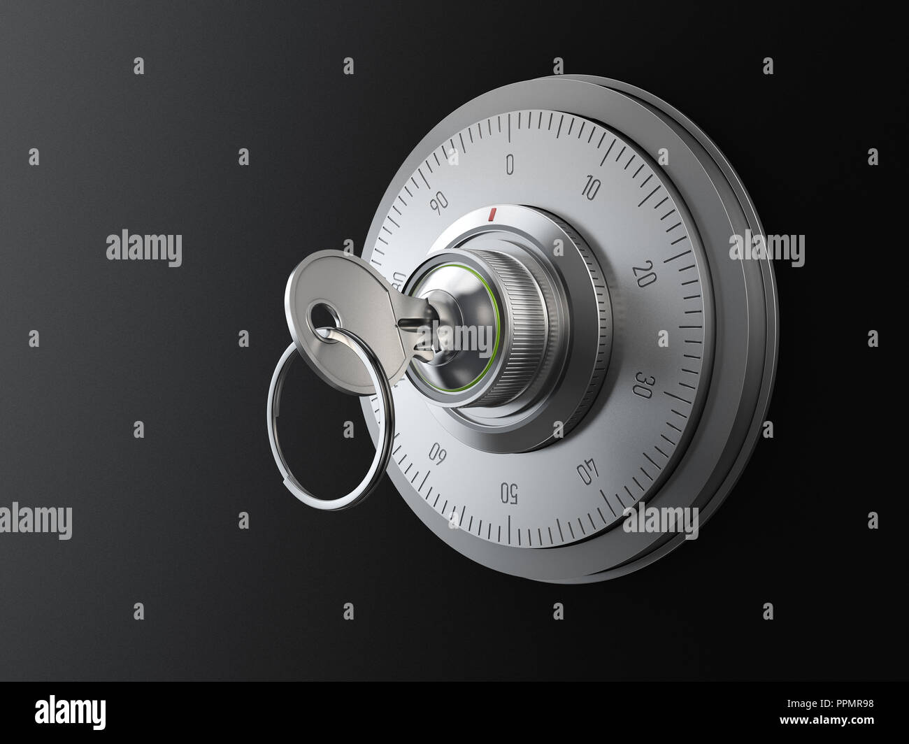 Realistic combination safe lock. Isolated on white background. 3d ...