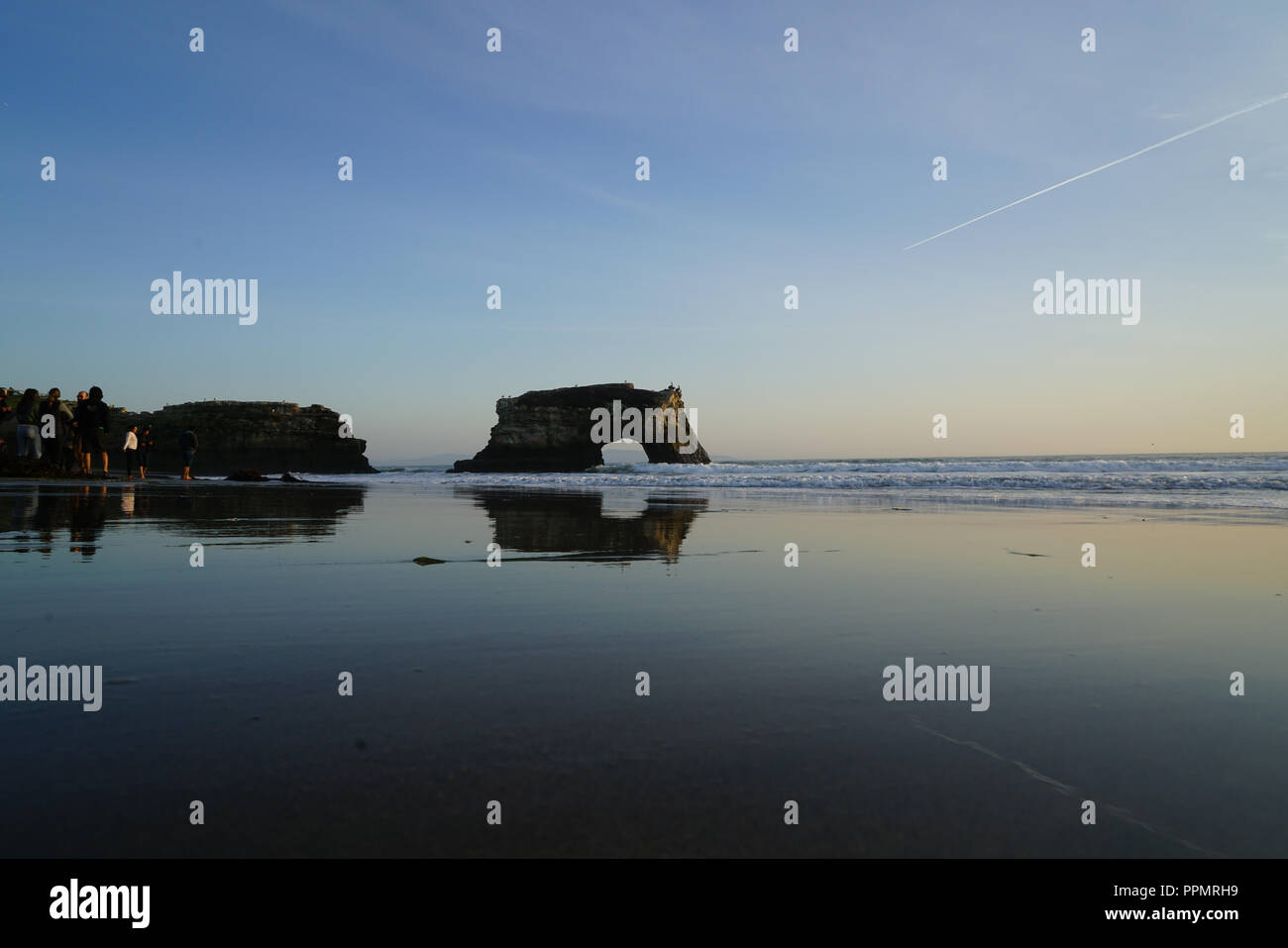 Seaside scenery and Natural Bridge in Santa Cruz, California Stock ...