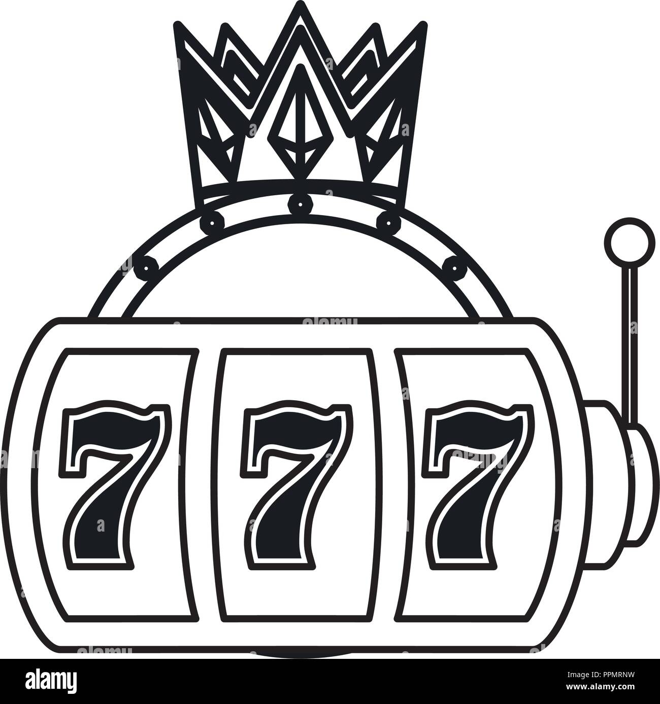 jackpot and crown over white background, vector illustration Stock ...