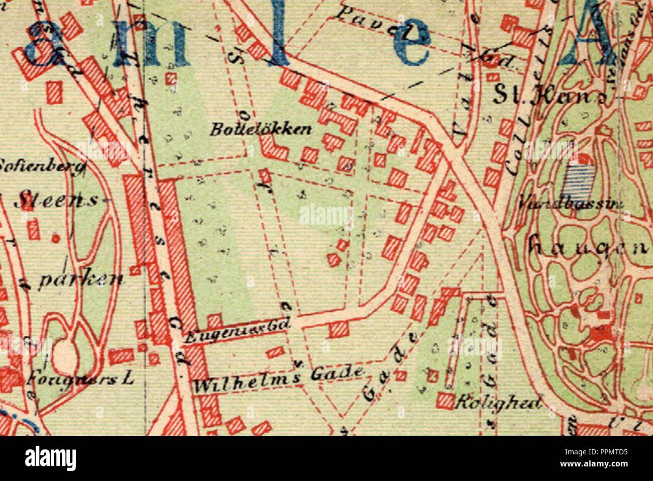 Bolteløkka map 1900 Stock Photo - Alamy
