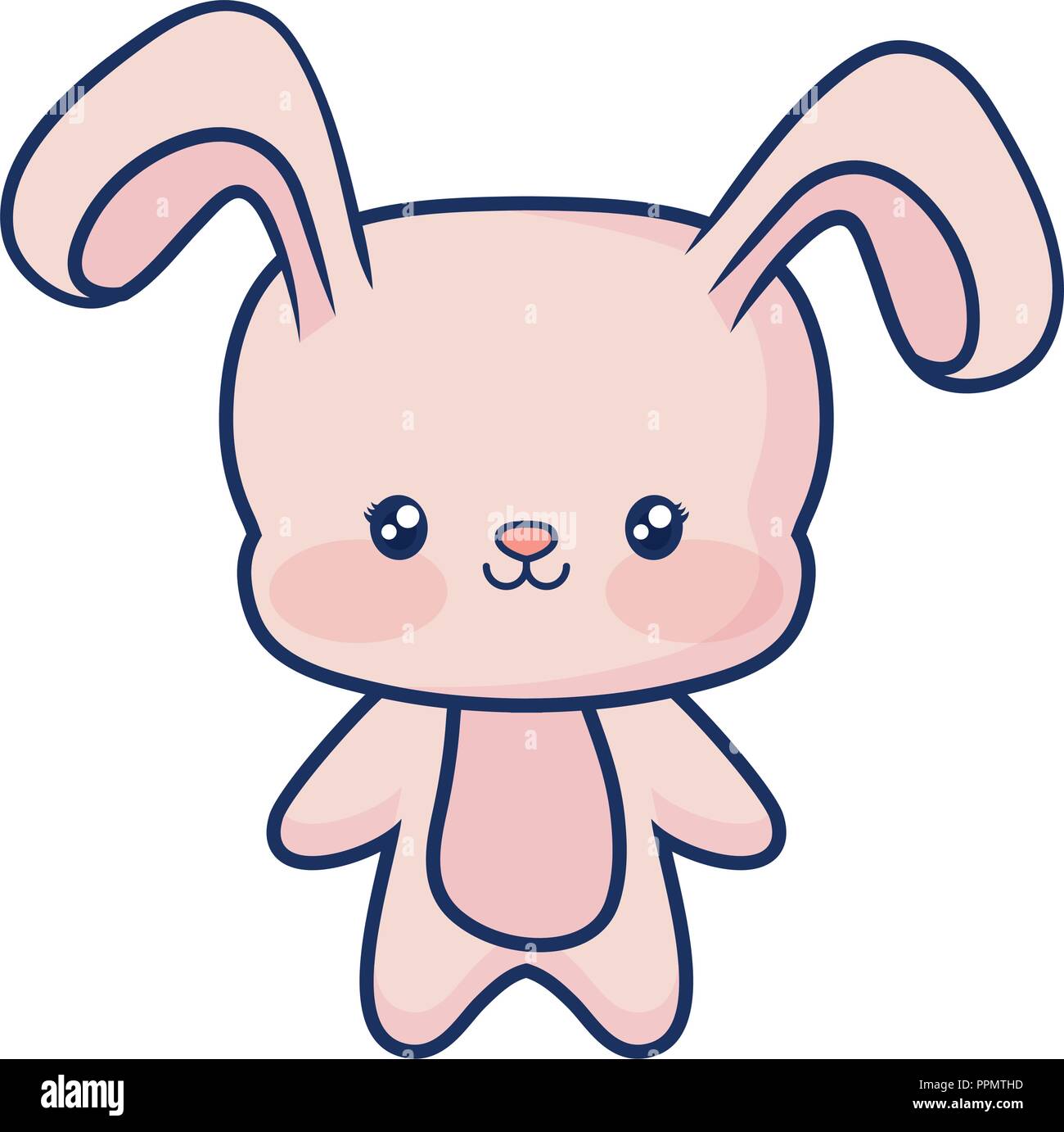 cute rabbit icon over white background, vector illustration Stock ...