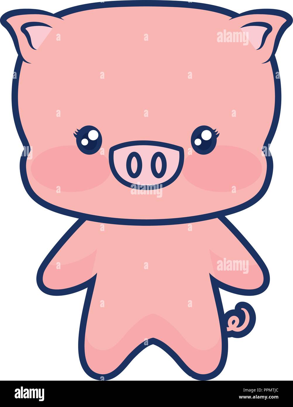 cute pig icon over white background, vector illustration Stock Vector ...