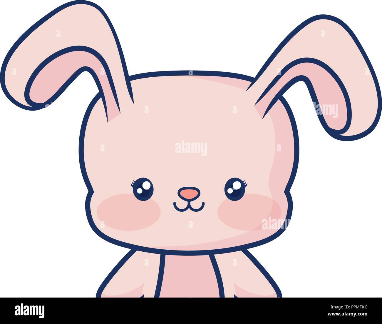 cute rabbit icon over white background, vector illustration Stock ...