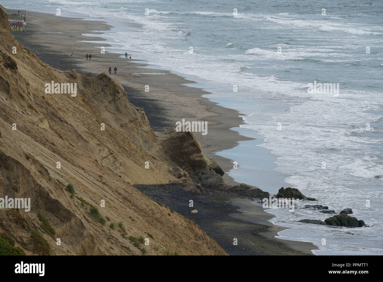 Beach scene, California Stock Photo - Alamy