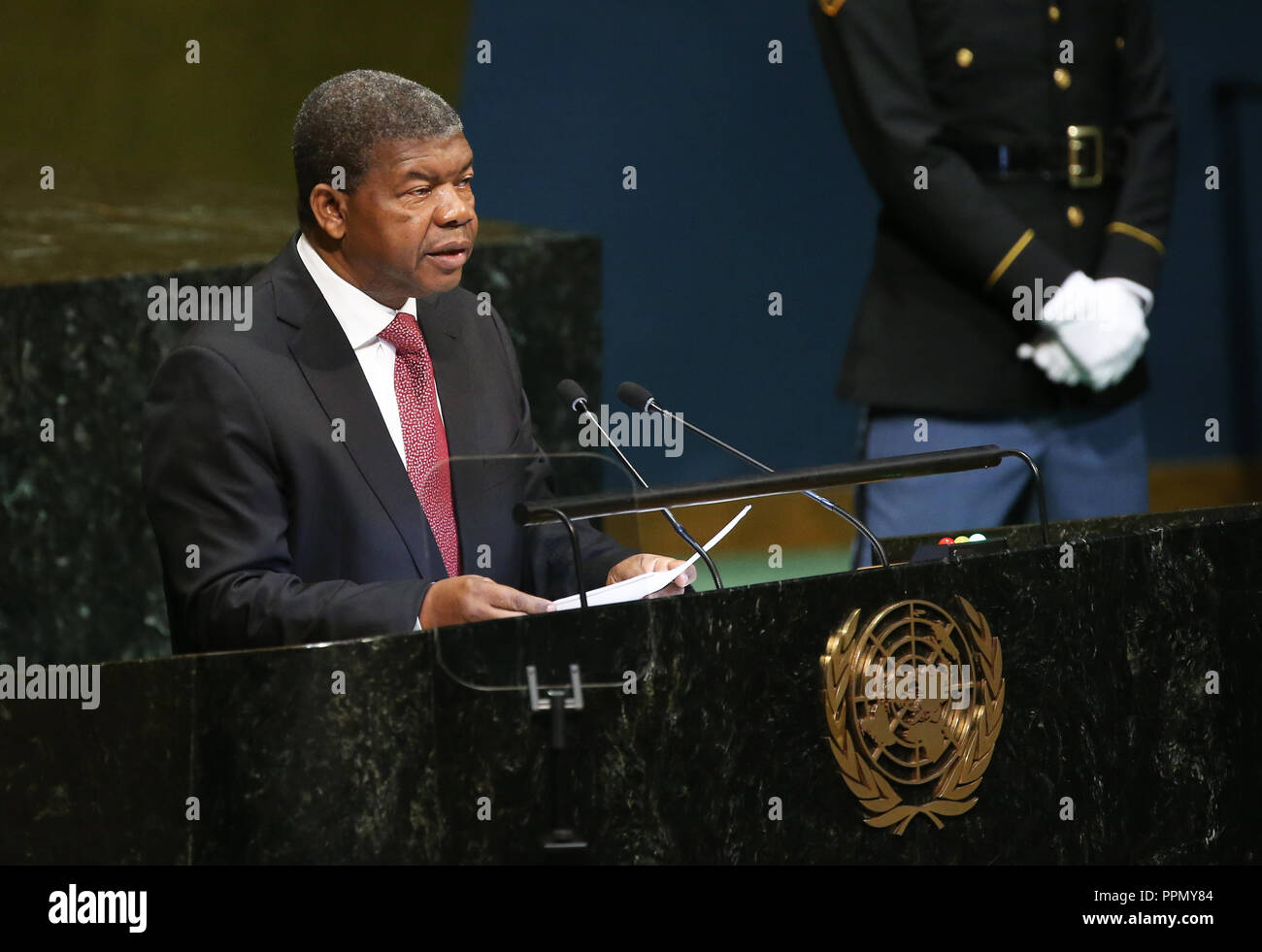 United Nations. 26th Sep, 2018. Angolan President Joao Lourenco ...
