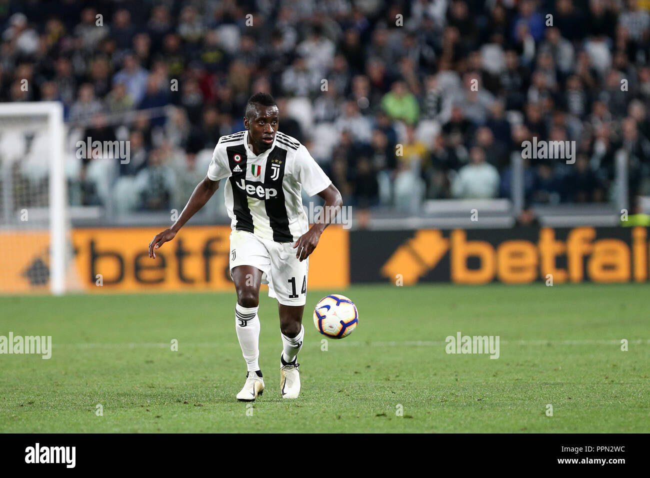Torino, Italy. 26th September 2018. Blaise Matuidi of Juventus FC in ...