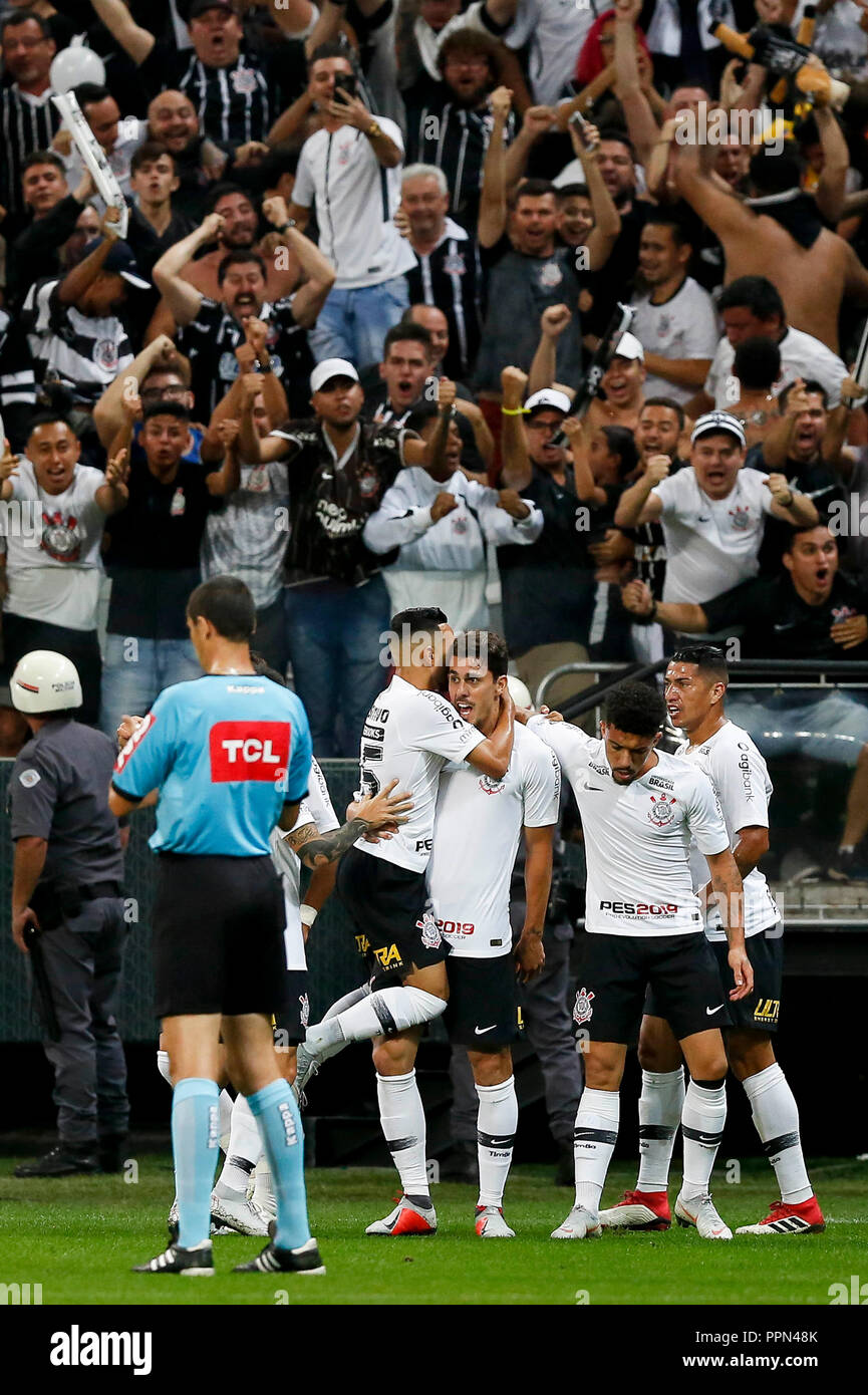 SÃO PAULO, SP - 26.09.2018: CORINTHIANS X FLAMENGO - Celebration of the ...