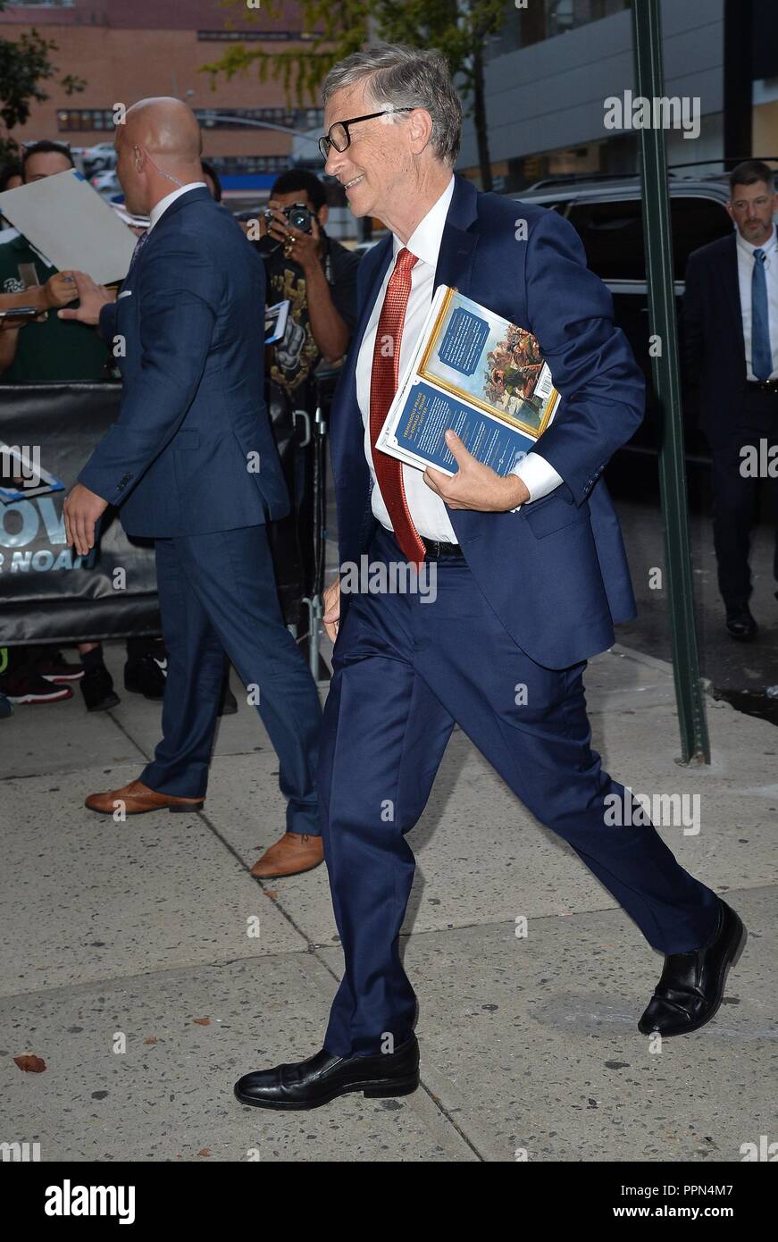 New York, NY, USA. 26th Sep, 2018. Bill Gates out and about for ...