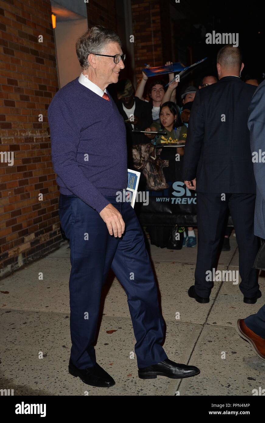 New York, NY, USA. 26th Sep, 2018. Bill Gates out and about for ...