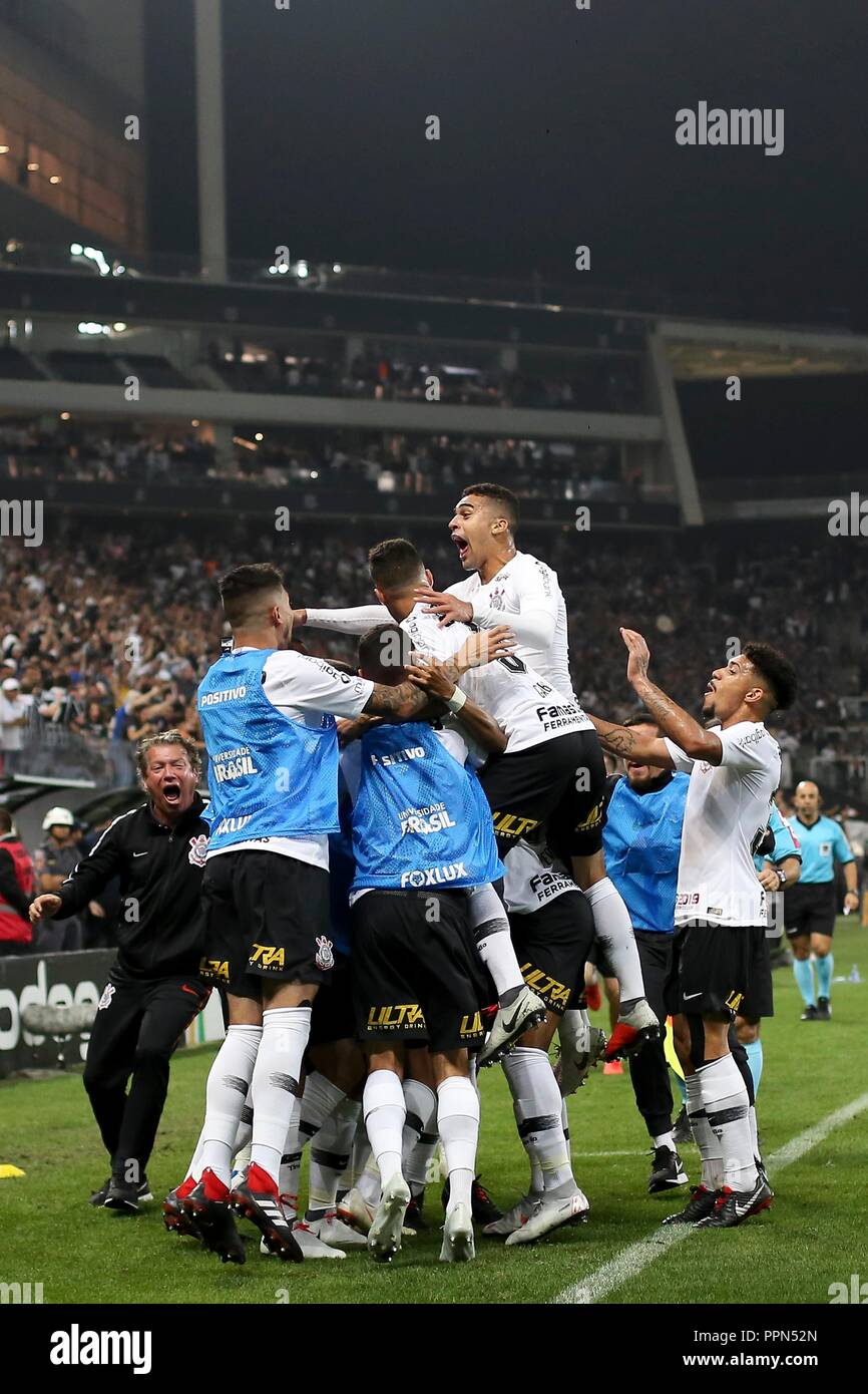 SÃO PAULO, SP - 26.09.2018: CORINTHIANS X FLAMENGO - Celebration of the ...