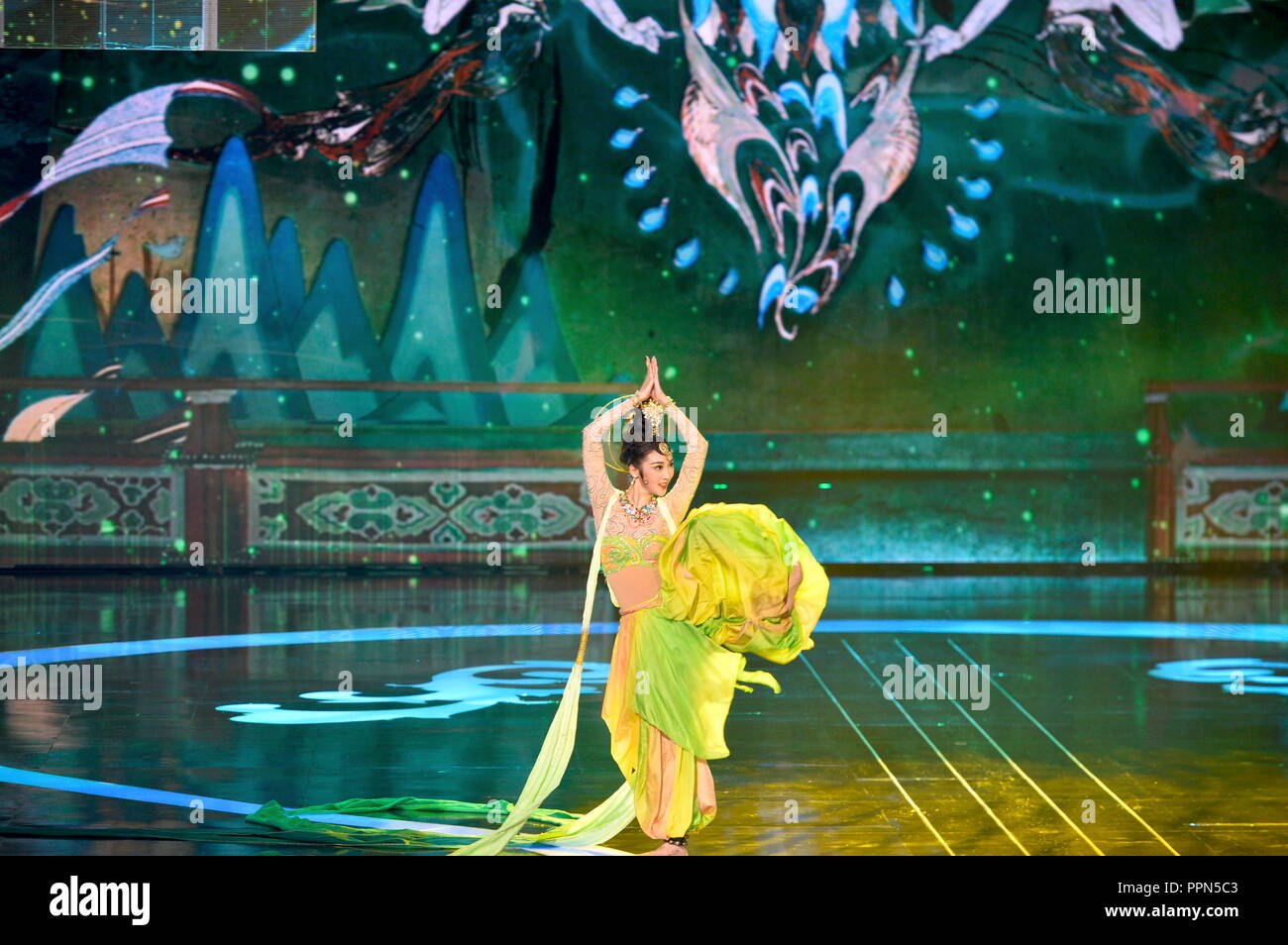 Dunhuang, China's Gansu Province. 26th Sep, 2018. A dancer performs ...