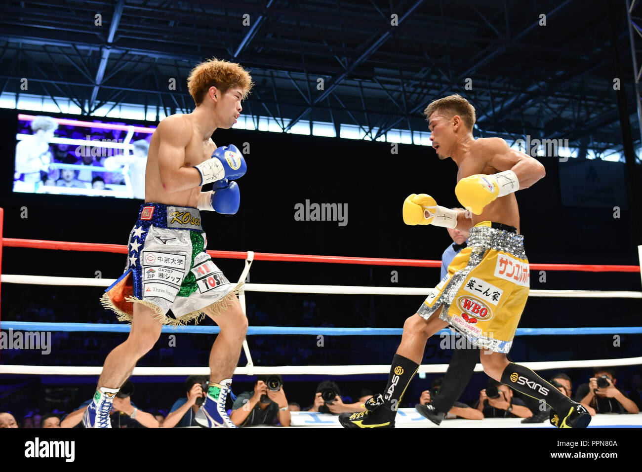Nagoya, Aichi, Japan. 24th Sep, 2018. (L-R) Kosei Tanaka, Sho Kimura ...
