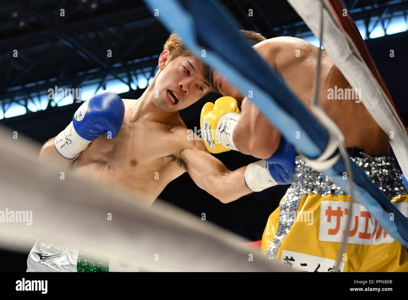 Nagoya, Aichi, Japan. 24th Sep, 2018. (L-R) Kosei Tanaka, Sho Kimura ...