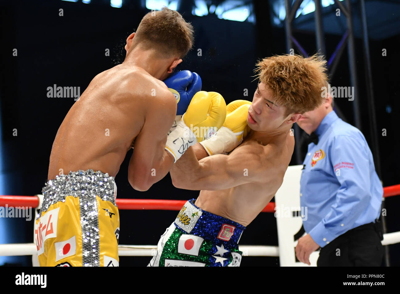 Nagoya, Aichi, Japan. 24th Sep, 2018. (L-R) Sho Kimura, Kosei Tanaka ...