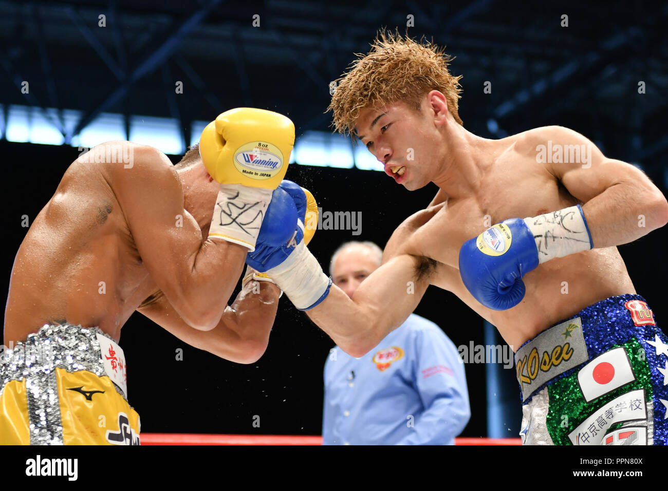 Nagoya, Aichi, Japan. 24th Sep, 2018. (L-R) Sho Kimura, Kosei Tanaka ...