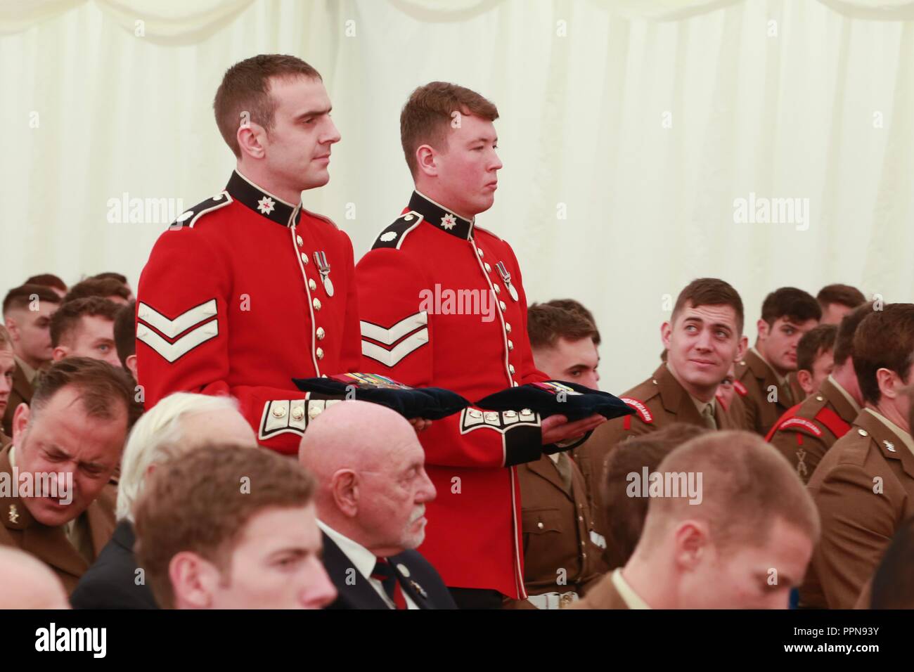Windsor, UK. 27th September, 2018. Lance Corporal Hodgkinson and a ...