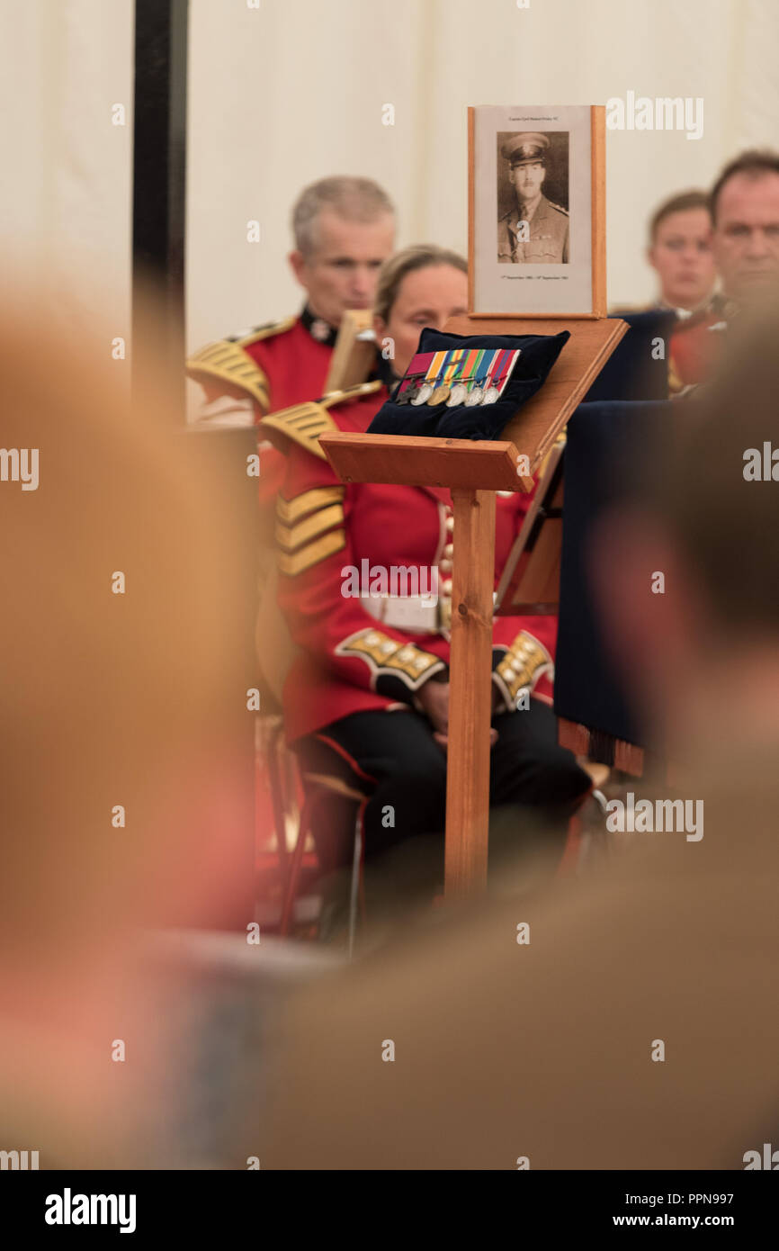 Windsor, UK. 27th Sep, 2018. The 1st Battalion Coldstream Guards ...