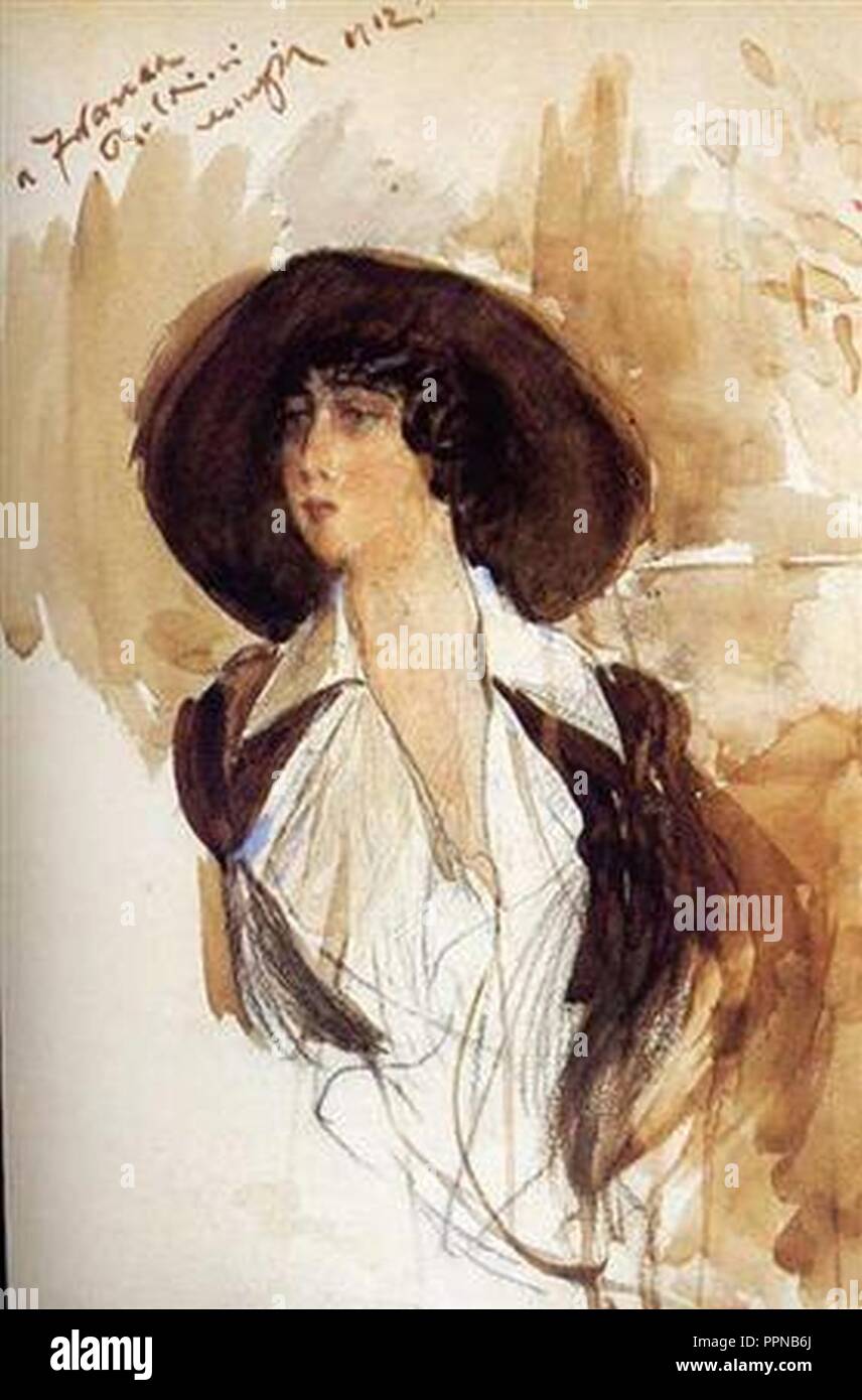 Boldini - portrait-of-donna-franca-florio-1912 Stock Photo - Alamy