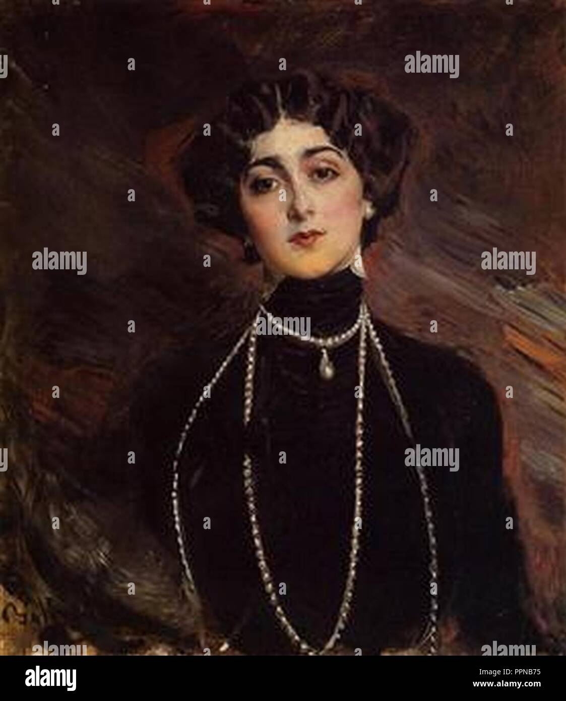 Boldini - portrait-of-lina-cavalieri-1901 Stock Photo - Alamy