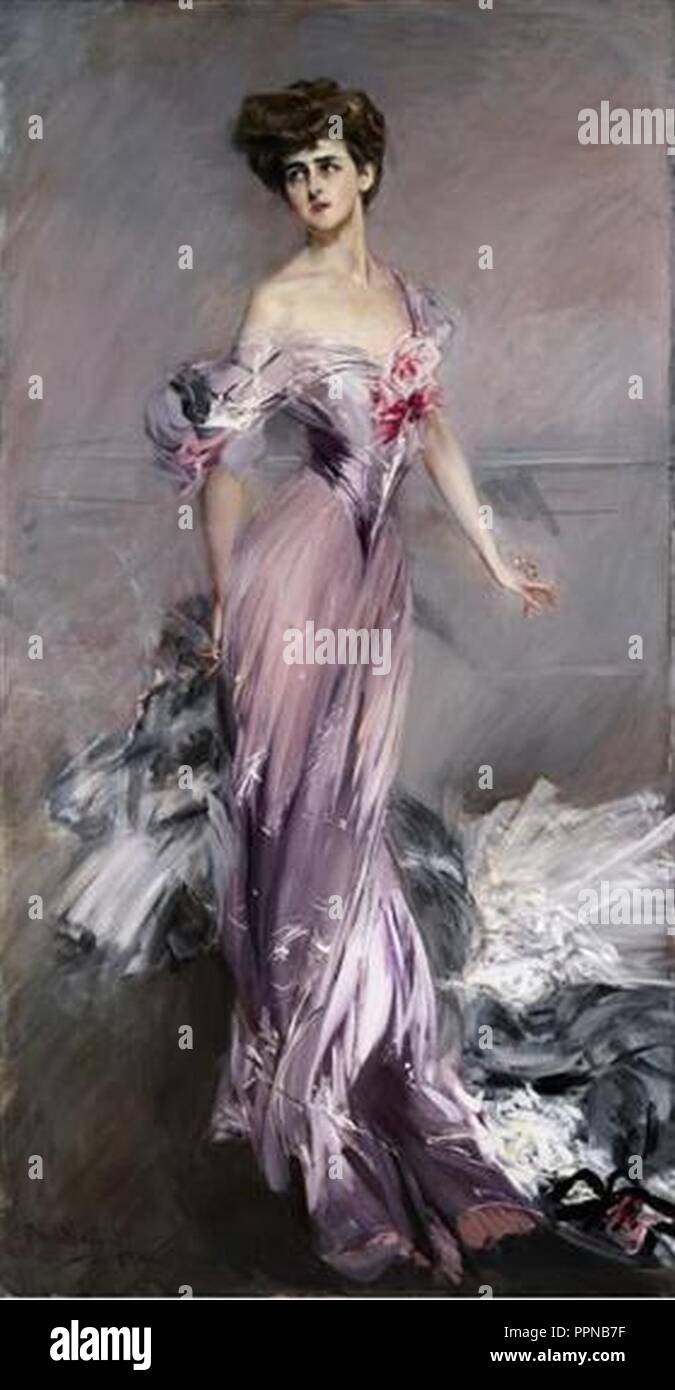Boldini - portrait-of-mrs-howard-johnston-1906 Stock Photo - Alamy