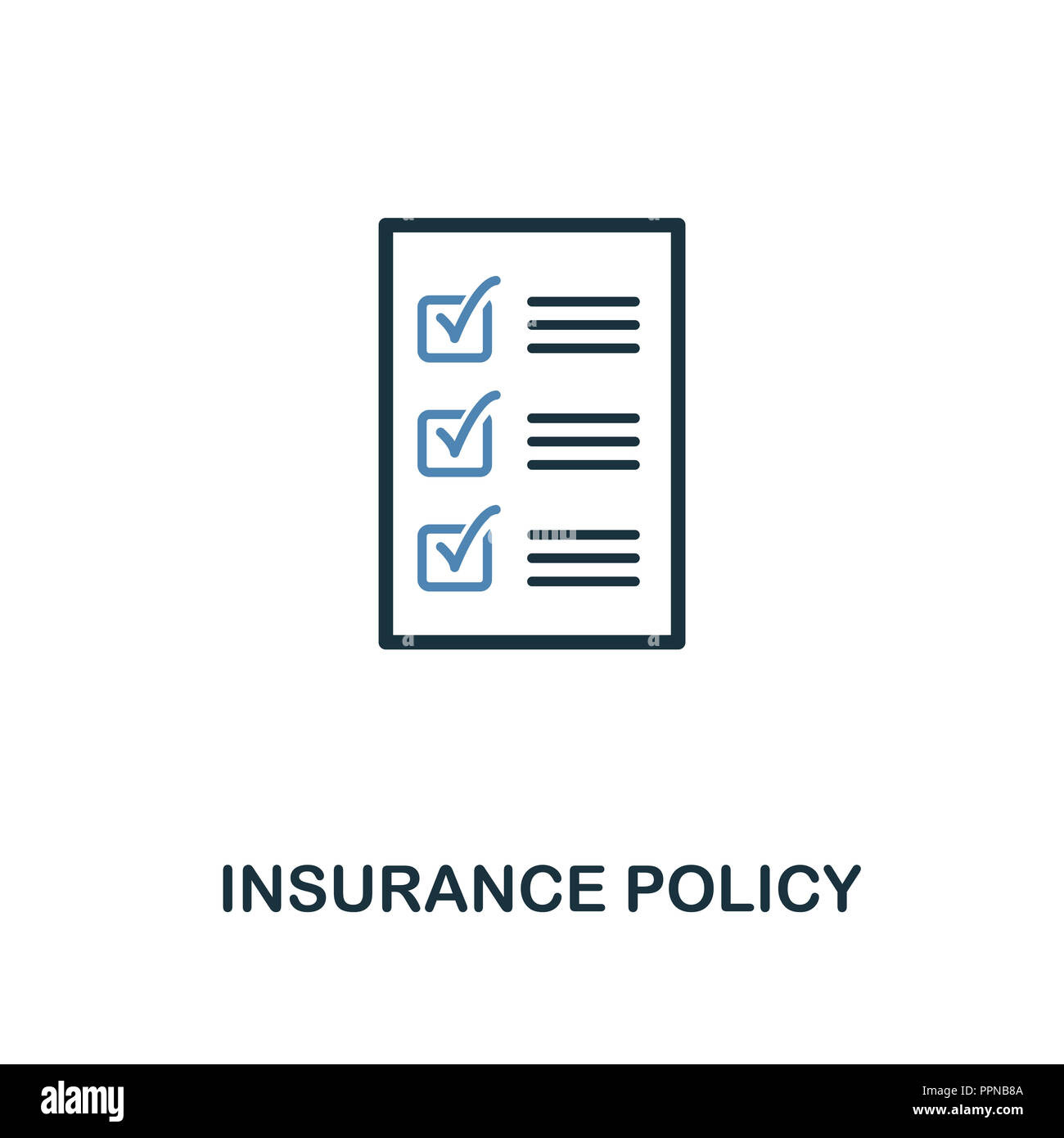 Insurance Policy icon in two color design. Line style icon from ...