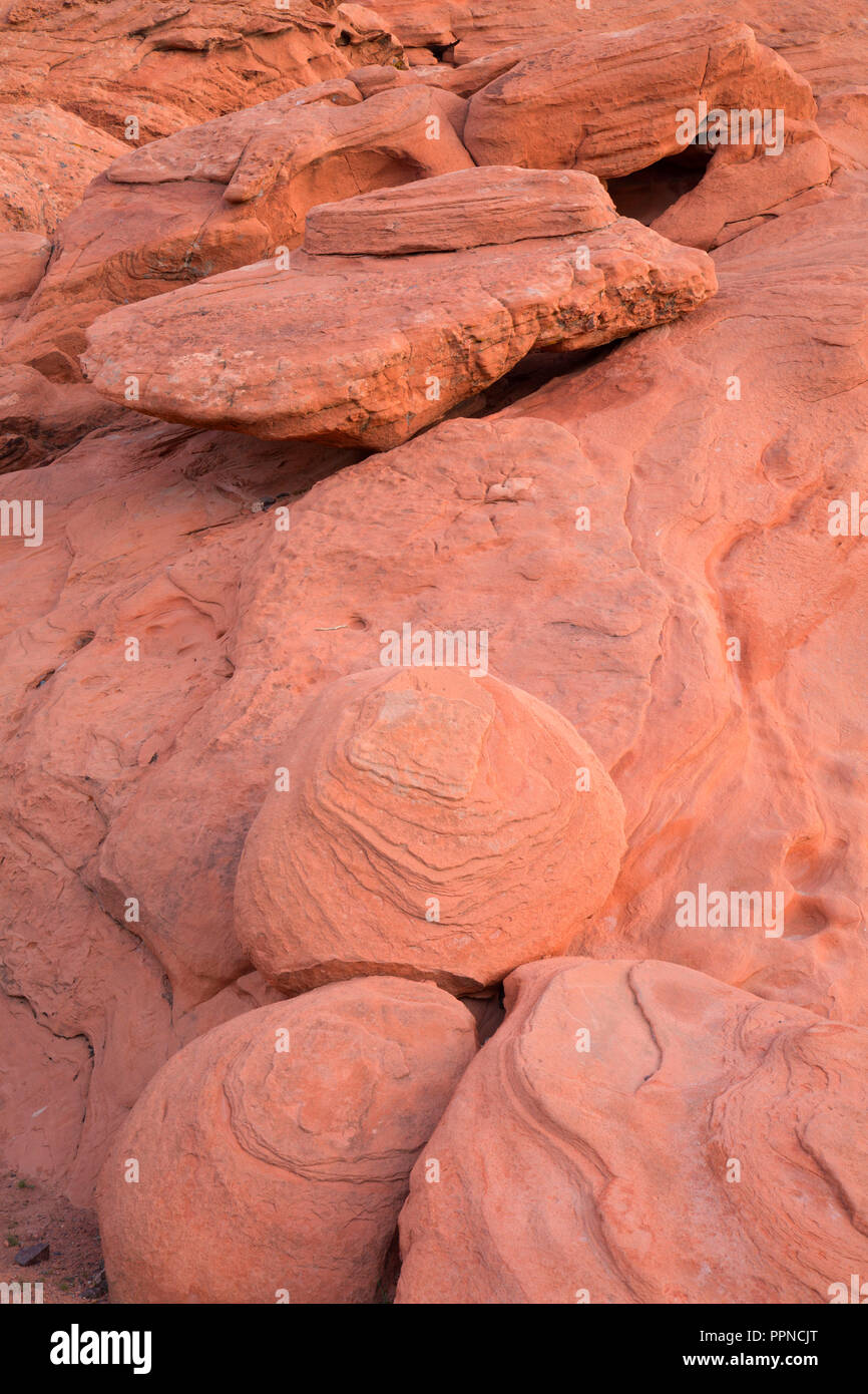 Redstone outcrop, Lake Mead National Recreation Area, Nevada Stock ...